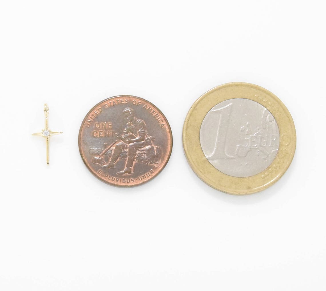 Cubic Cross Pendant . Cubic Cross Charm . Cubic Cross Beads . Wedding ...