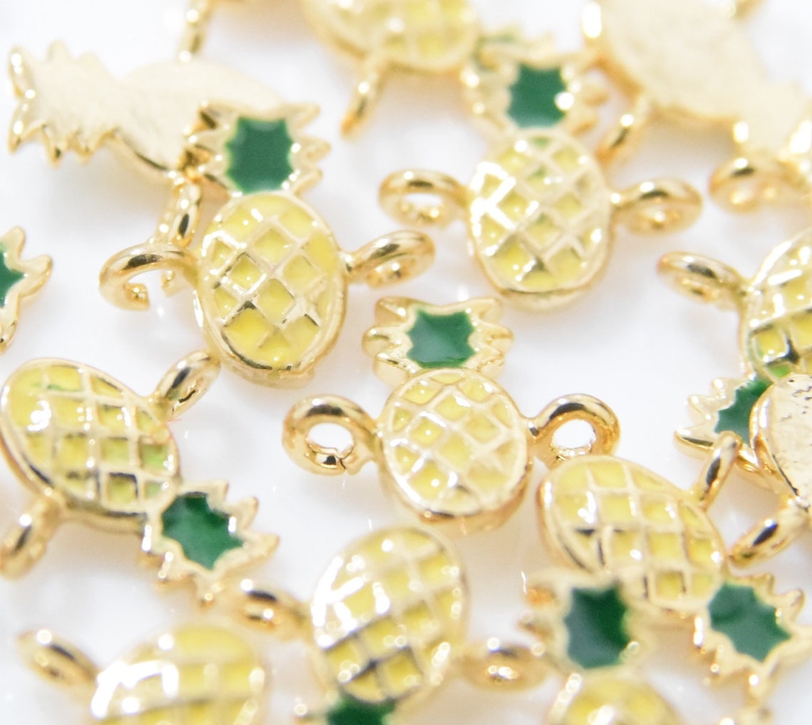 Epoxy Pineapple Connector . Pineapple Pendant . Pineapple | Etsy