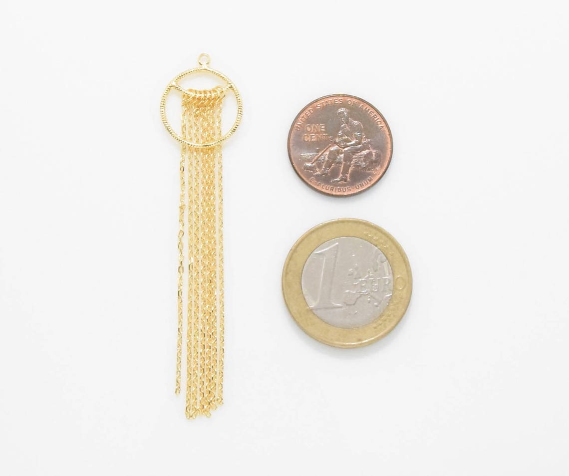 Long Chain Drop Pendant . Chandelier Pendant . Party Jewelry . Wedding ...