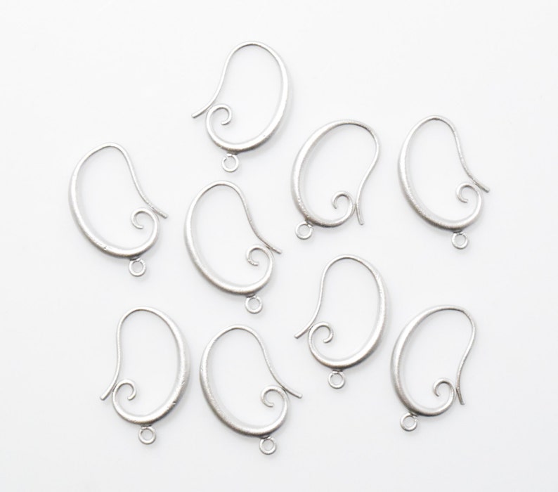 Curved Hook Earring Ear Hook Earring Component Matte - Etsy