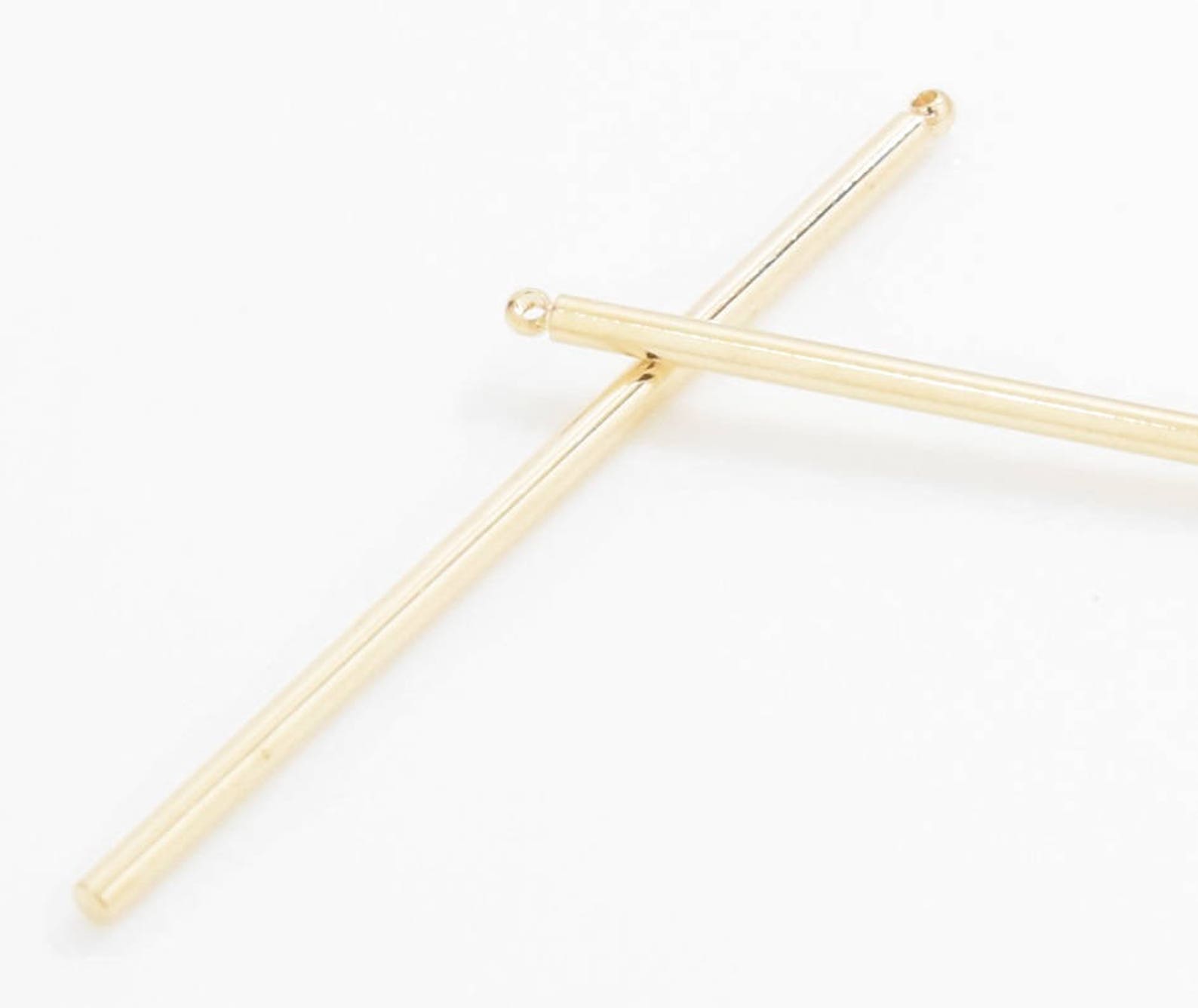 Bar Brass Pendant . Long Bar Pendant . Stick Pendant . Stick Charm ...