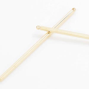 Bar Brass Pendant . Long Bar Pendant . Stick Pendant . Stick Charm ...