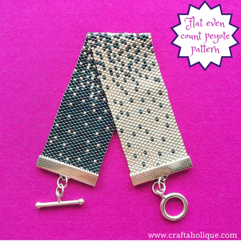 Peyote Bracelet Pattern Flat Even Count Peyote Stitch Pattern - Etsy UK