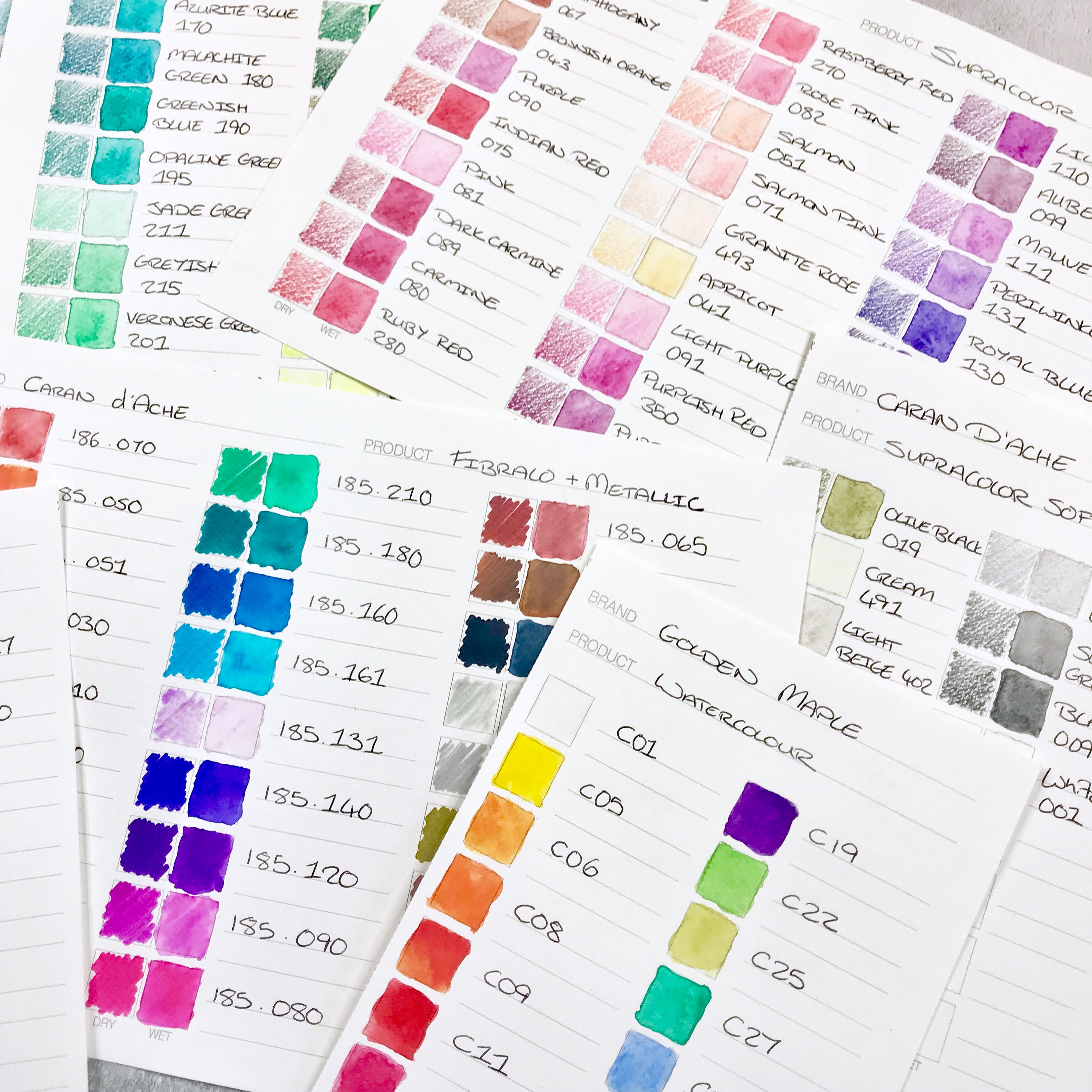 4 Artist Swatching Templates Digital Download - Etsy