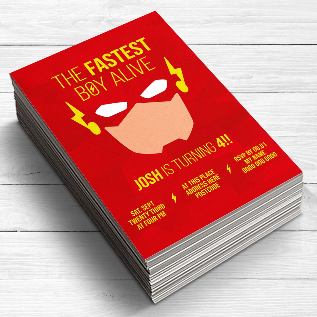 Downloadable Personalised Flash Invite, Flash Invitations, the Flash ...