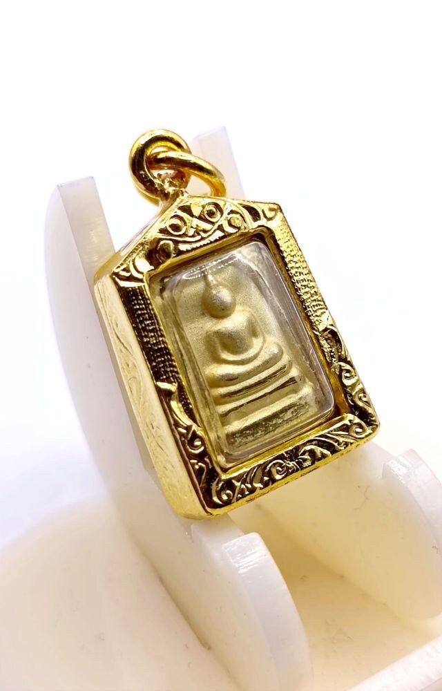 K824 Phra Somdej Lp Toh Rakang Temple,gold Color Magic Thai Famous Magic Monk Buddha Amulet ...