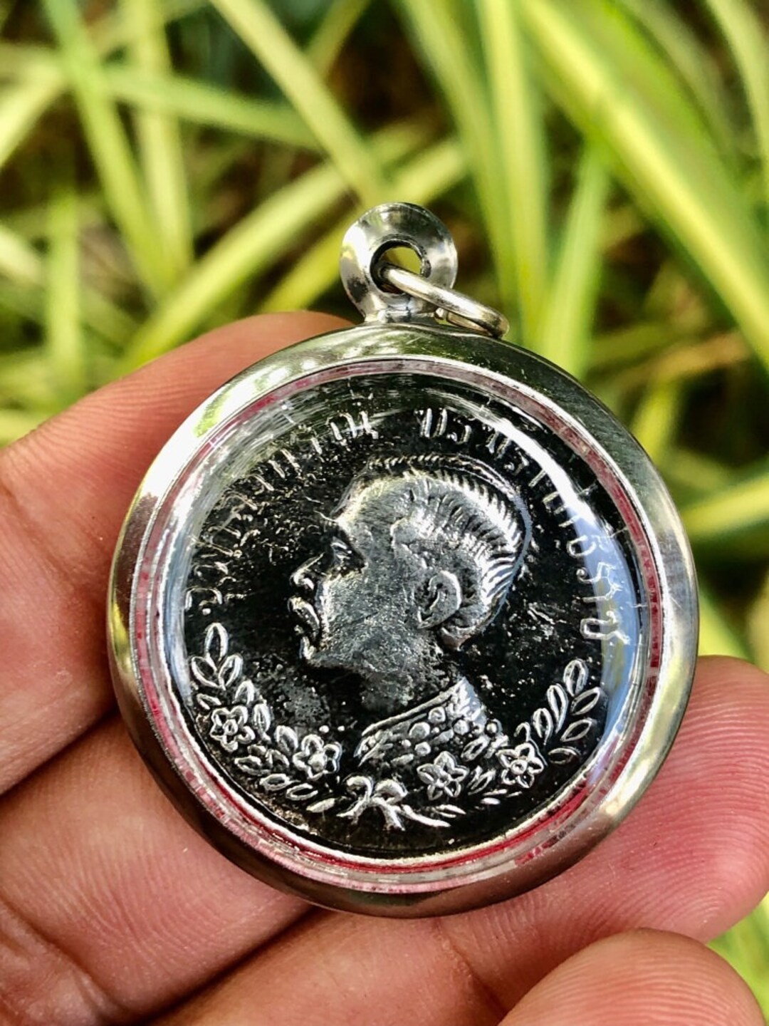 K386 King Rama 5 Pendant, Back prab Hor,genuine Stainless Steel Frame ...