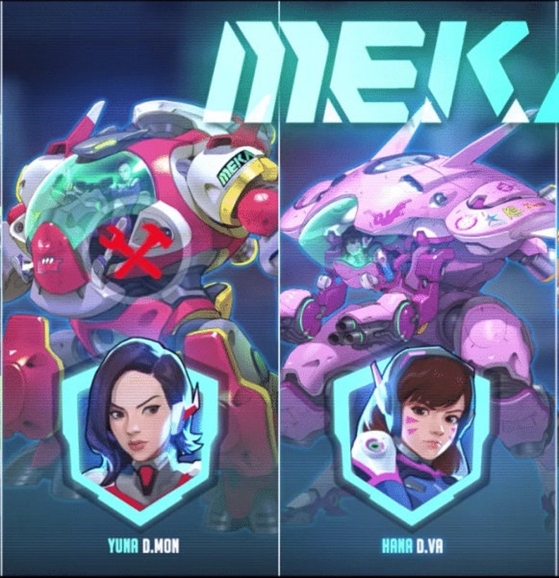 Overwatch D.Mon D.Va teammate MEKA Beast logo Shooting Star | Etsy