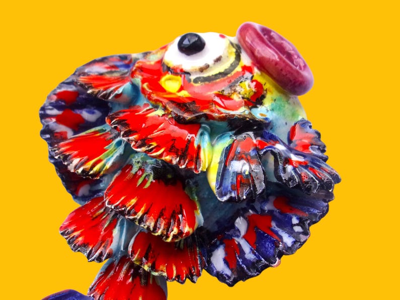 Vintage Clay Fish Sculpture: 1980s Italian Pottery, Maximalist Art - Etsy