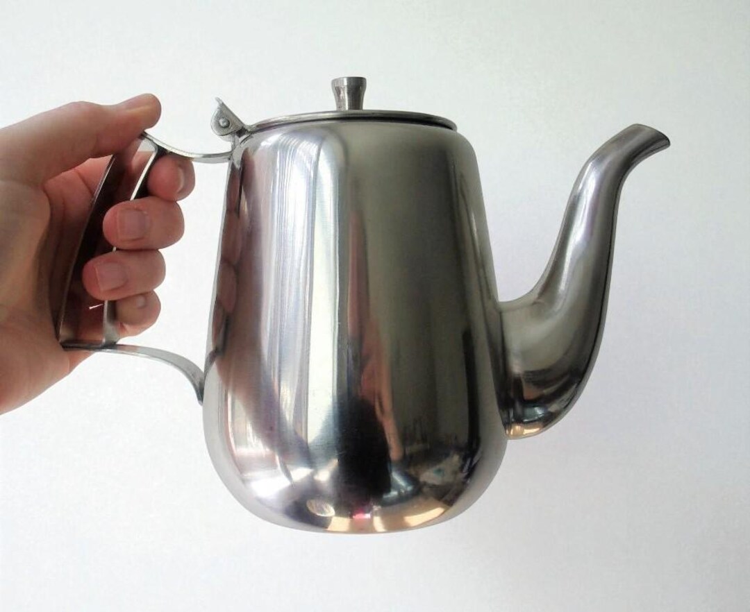Mid Century Gooseneck Teapot: Retro Steel Kettle, 950ml - Etsy UK