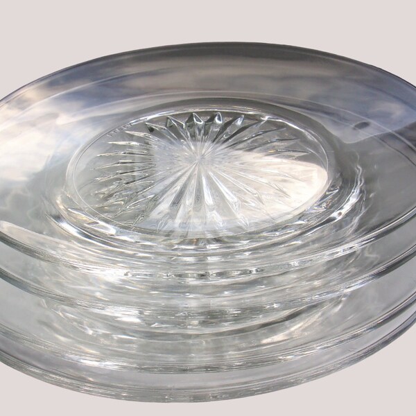 Pressed Glass Plate - Etsy