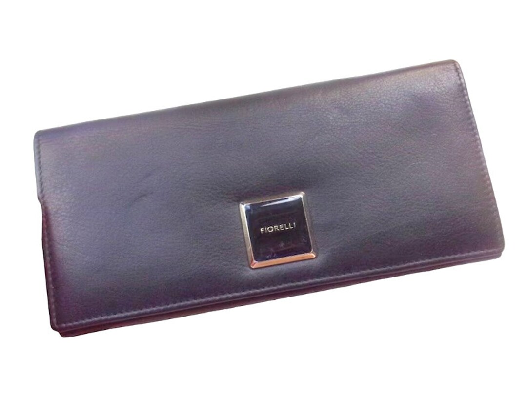Fiorelli Black Leather Envelope Clutch Wallet Vintage Elegance Meets ...