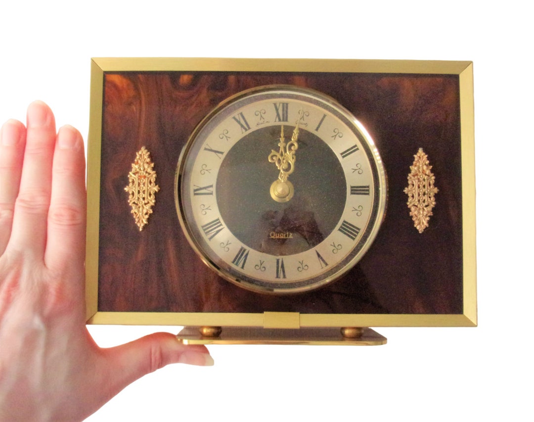 MCM Mantel Clock Art Deco Bentima Mechanical Clock - Etsy