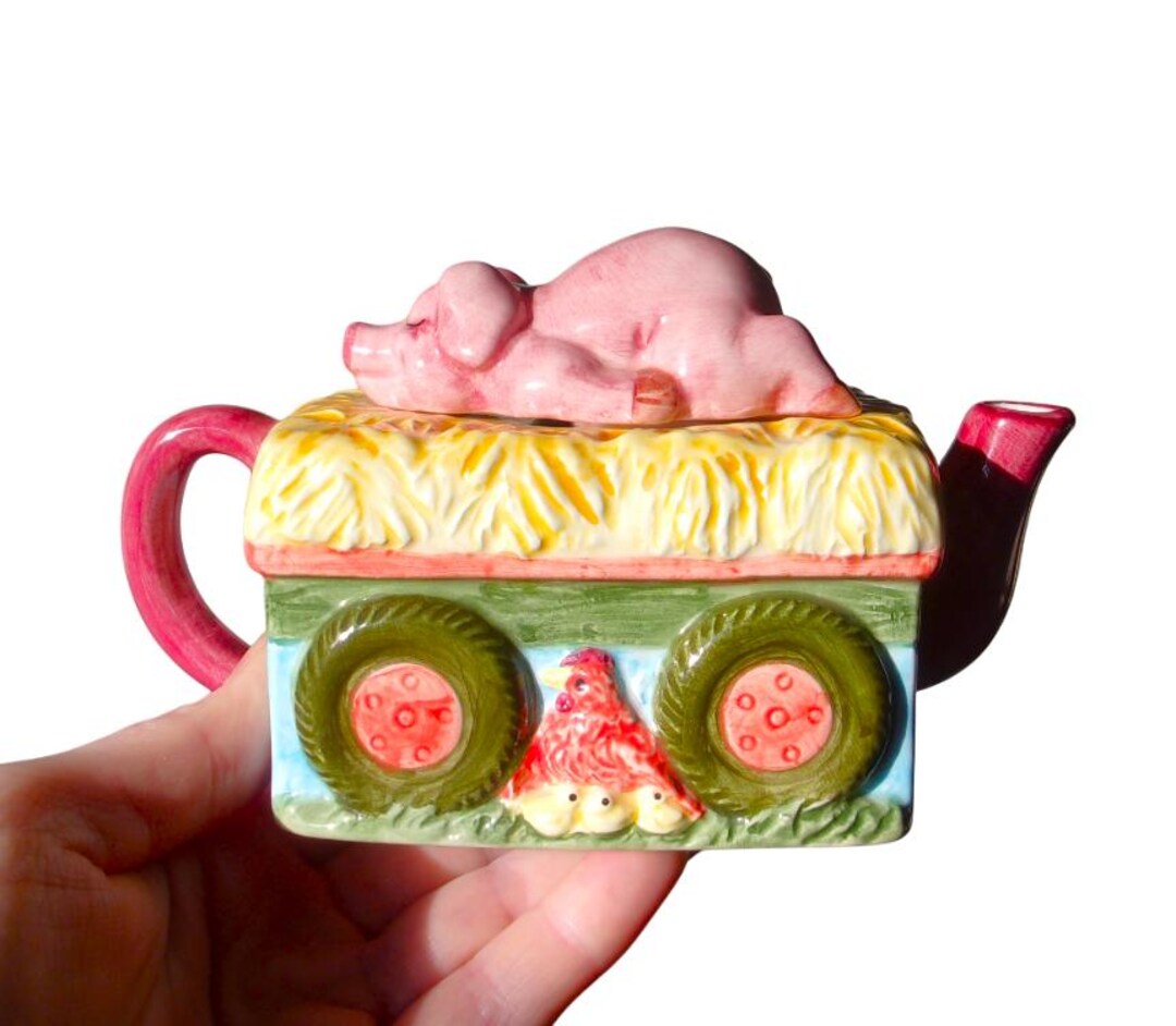 Vintage Pig Teapot: Hand-painted Ceramic Piggin Collectible - Etsy