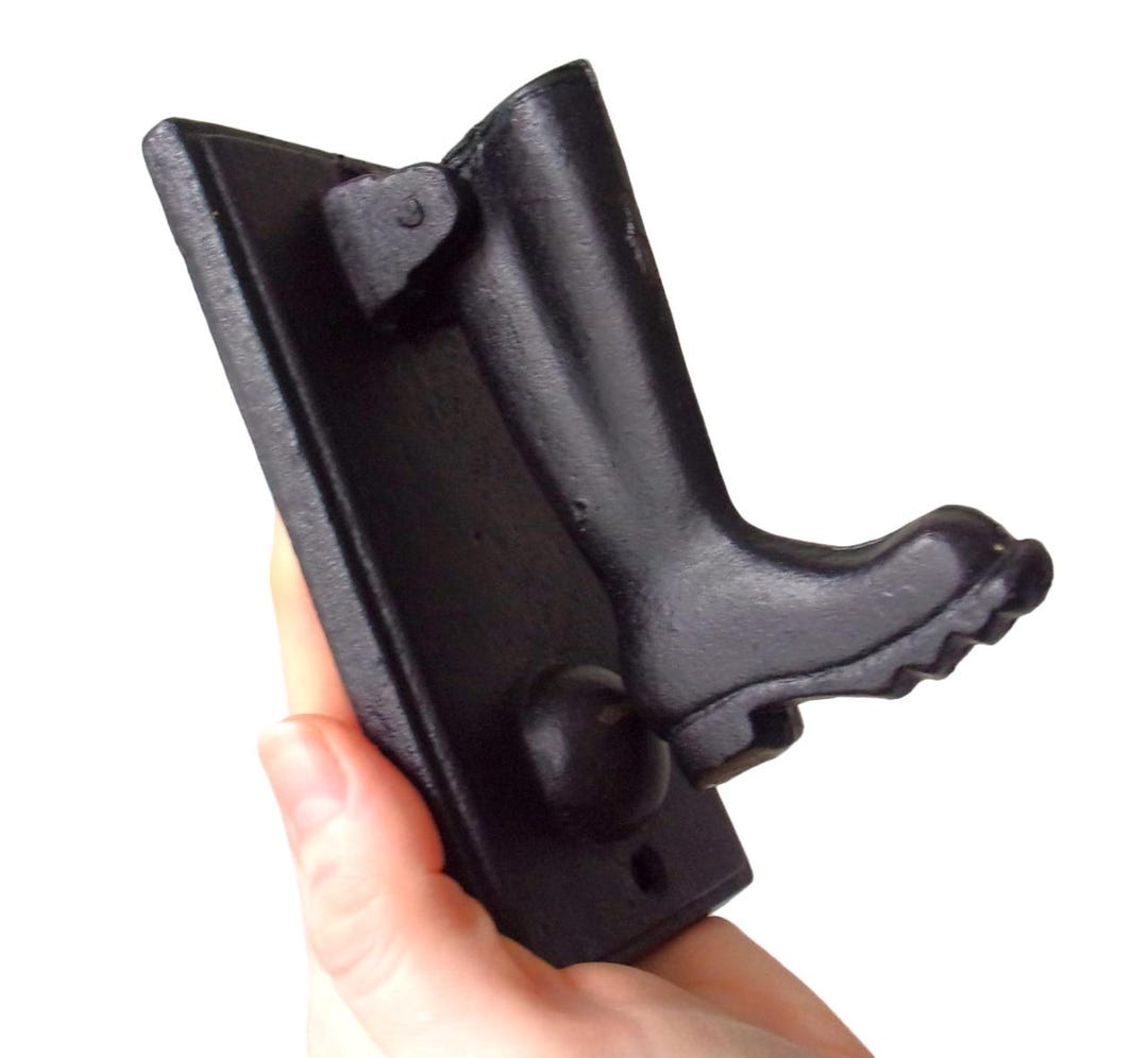 Antique Victorian Boot Door Knocker Rustic Cast Iron Black Boot Knocker ...