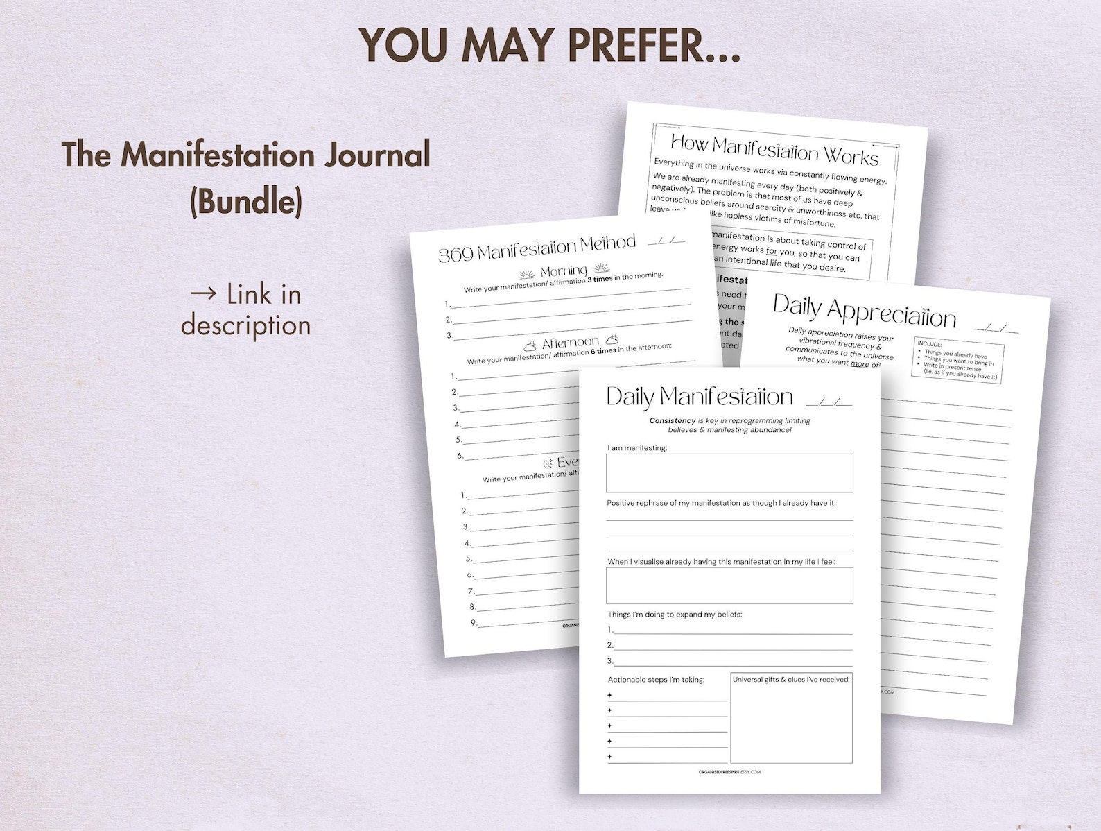 369 Manifestation Journal Printable Digital 369 Method Template Law of ...