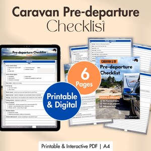Caravan Pre-departure Checklist Printable Digital Caravan Towing ...