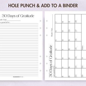 30 Days of Gratitude Journal Printable Digital Monthly Gratitude ...