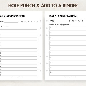 Daily Appreciation Journal Printable Digital Daily Gratitude Journal ...