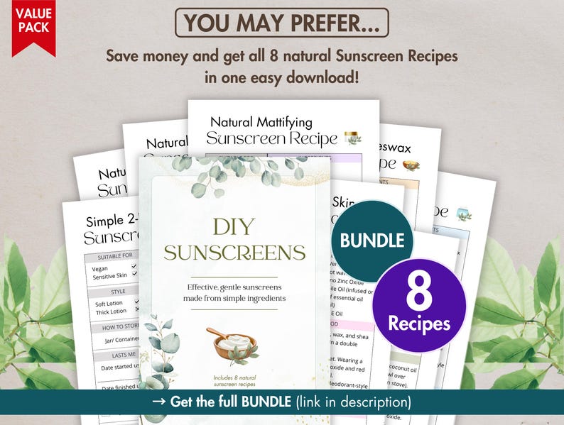 DIY Tinted Sunscreen Recipe Printable | Digital Homemade Tinted ...