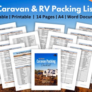 Caravan Packing Checklist Printable RV Planner Motorhome Packing List ...