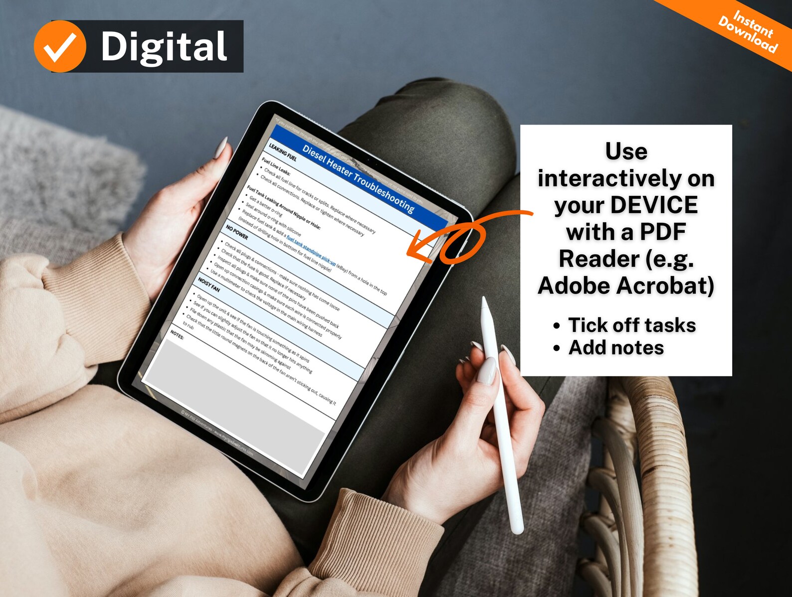 RV Diesel Heater Cheat Sheet Printable & Digital Caravan Maintenance ...