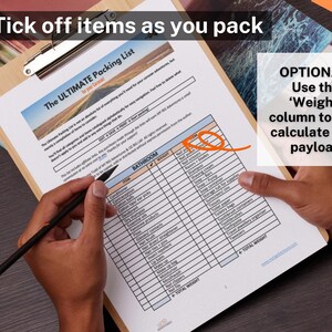 Caravan Packing Checklist Printable RV Planner Motorhome Packing List ...