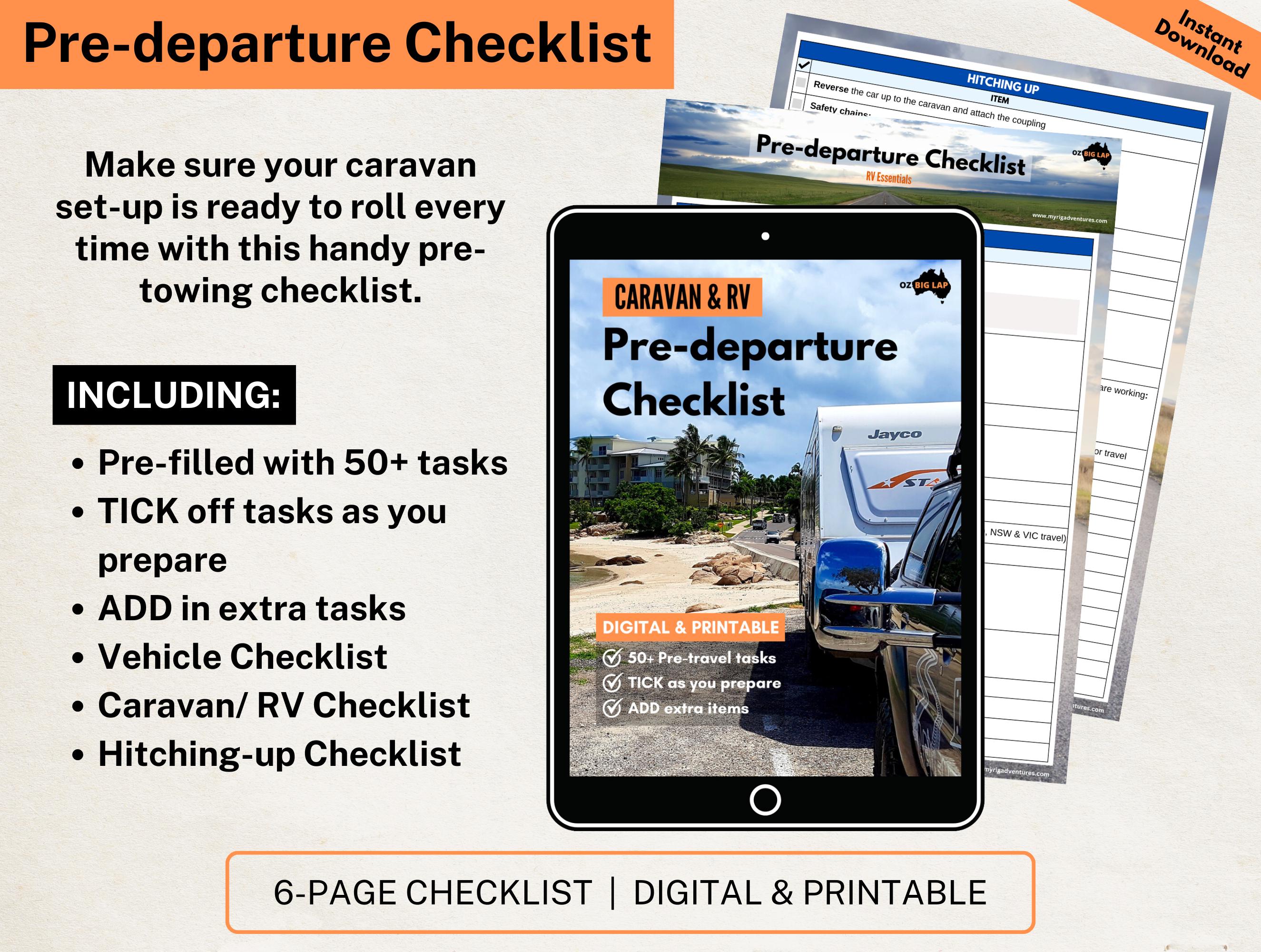 Caravan RV Road Trip Bundle RV Checklists Printable & Digital Caravan ...