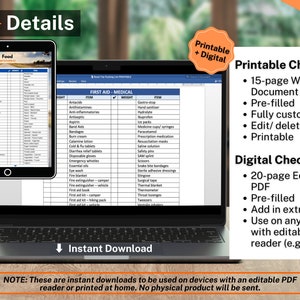 Road Trip Packing List Printable Digital Road Trip Checklist Camping ...