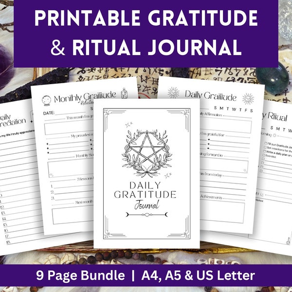 Weekly Gratitude Journal Printable Digital PDF, Appreciation Pages ...