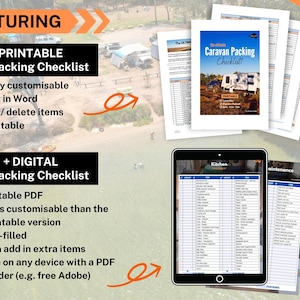 Caravan Packing List Printable Digital RV Checklist Motorhome Planner ...