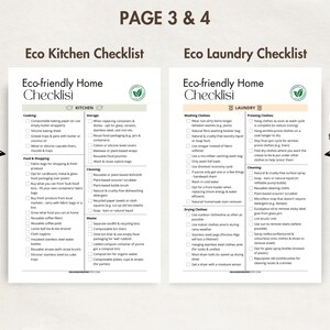 Eco-friendly Home Checklist BUNDLE Printable & Digital Sustainable ...