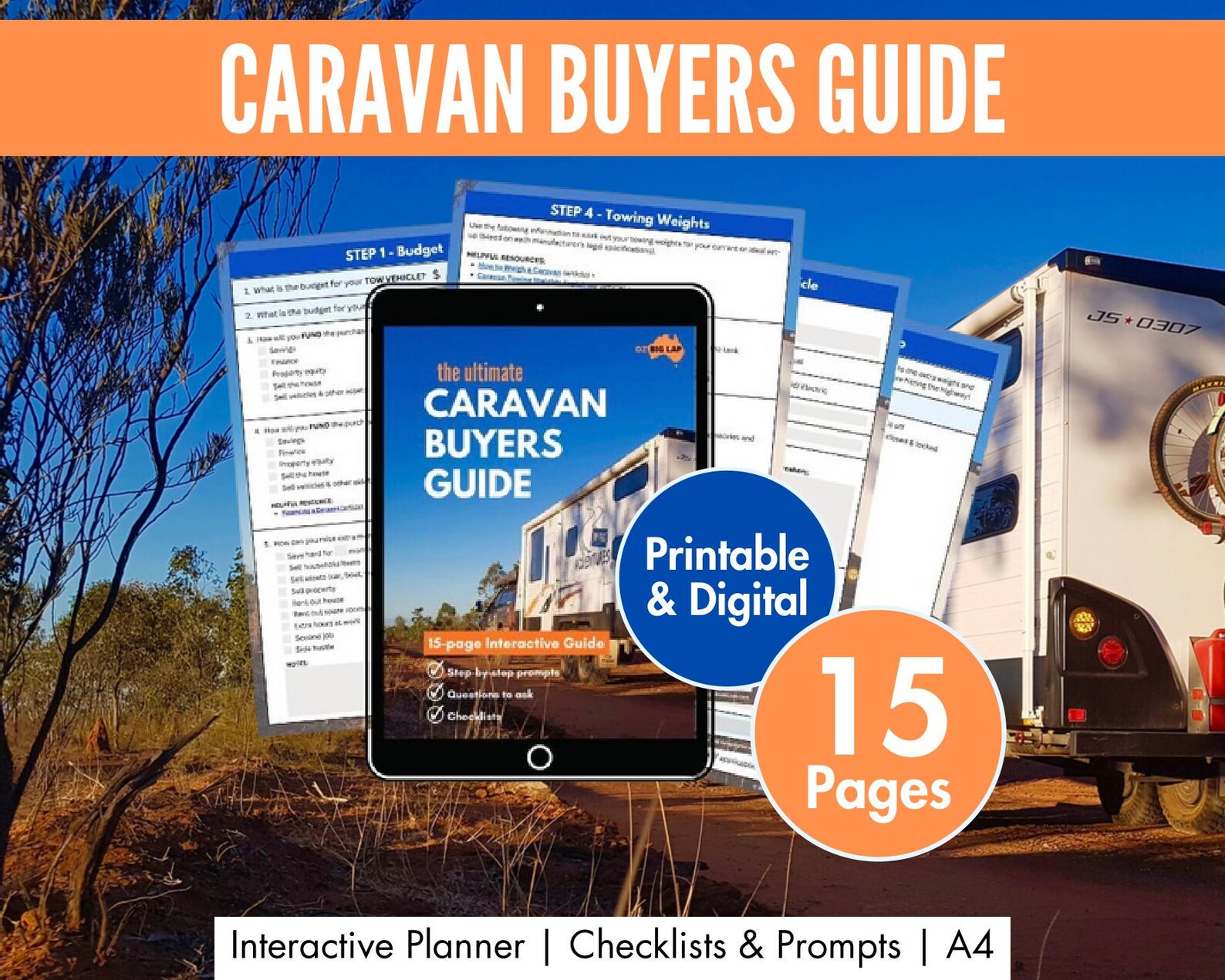 Caravan Buyers Guide Printable & Digital RV Planner Caravan Checklist ...