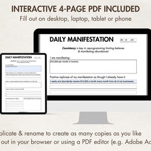 Manifestation Journal Printable Digital Daily Manifestation 369 Method ...