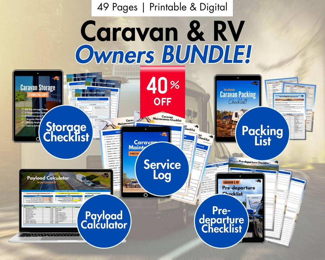 Caravan RV Owners Bundle RV Checklists Printable & Digital Caravan ...