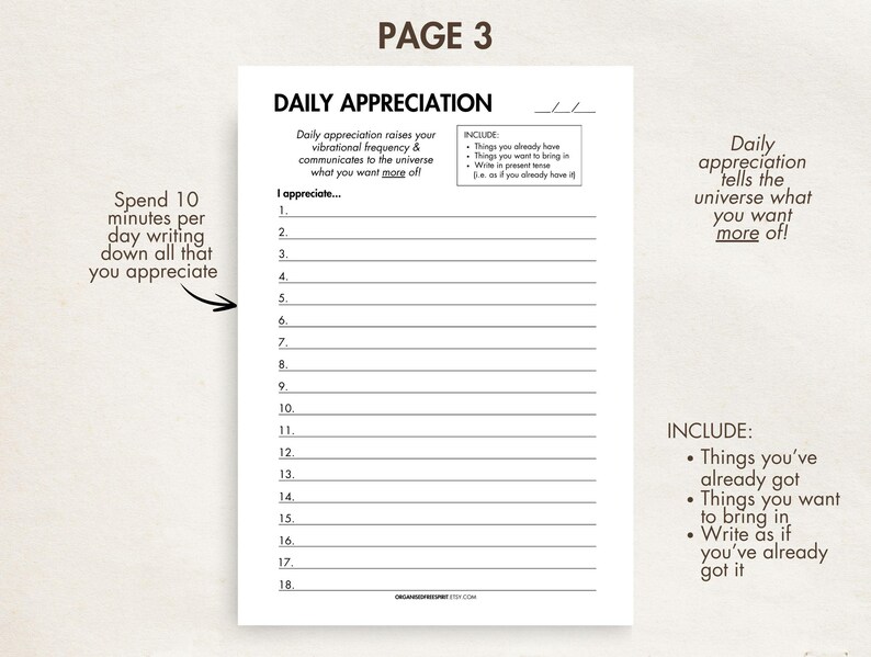 Manifestation Journal Printable Digital Daily Manifestation 369 Method ...