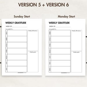 Weekly Gratitude Journal Printable Digital Minimalist Gratitude Journal ...