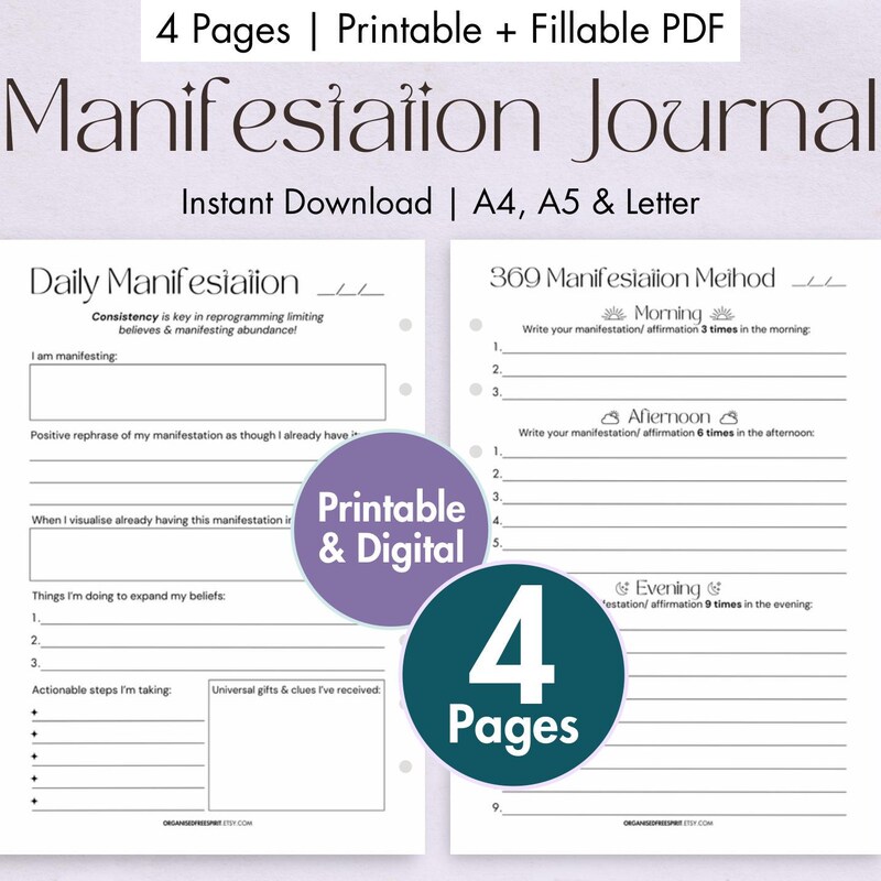 Manifestation Printable - Etsy