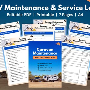 Caravan Maintenance & Service Log Printable Digital RV Maintenance ...