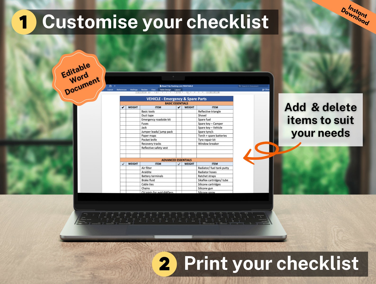 Road Trip Packing List Printable Travel Packing Checklist Camping ...