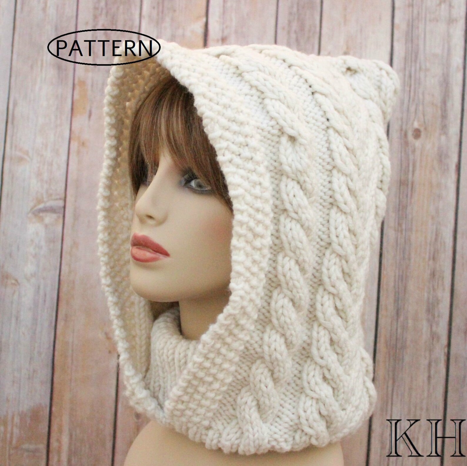 Knitting Pattern Womens Snood - Neck Warmer Pattern - Ladies Hat ...