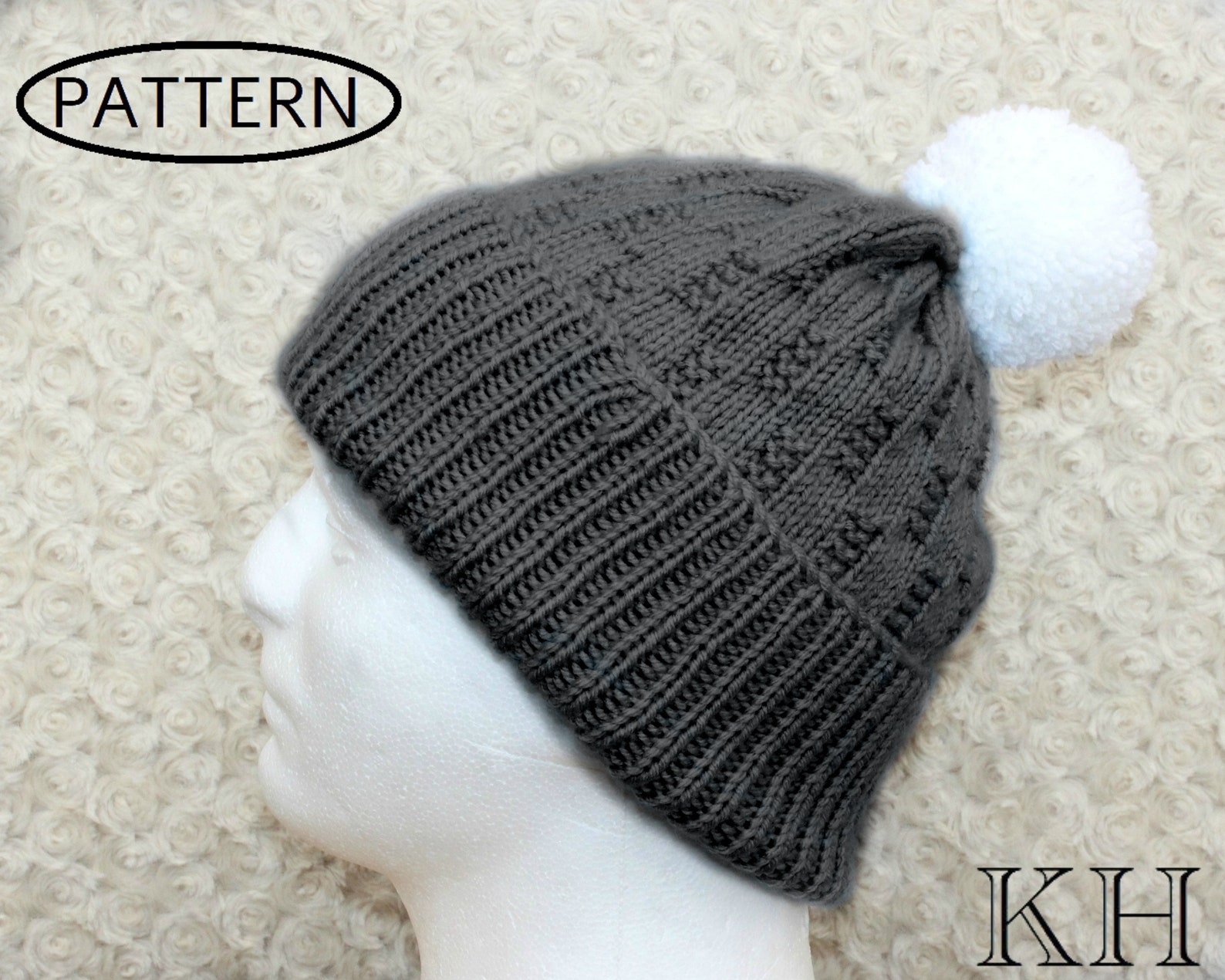 Knitting Pattern - Mens Hat Knitting Pattern - Ladies Hat Knitting ...