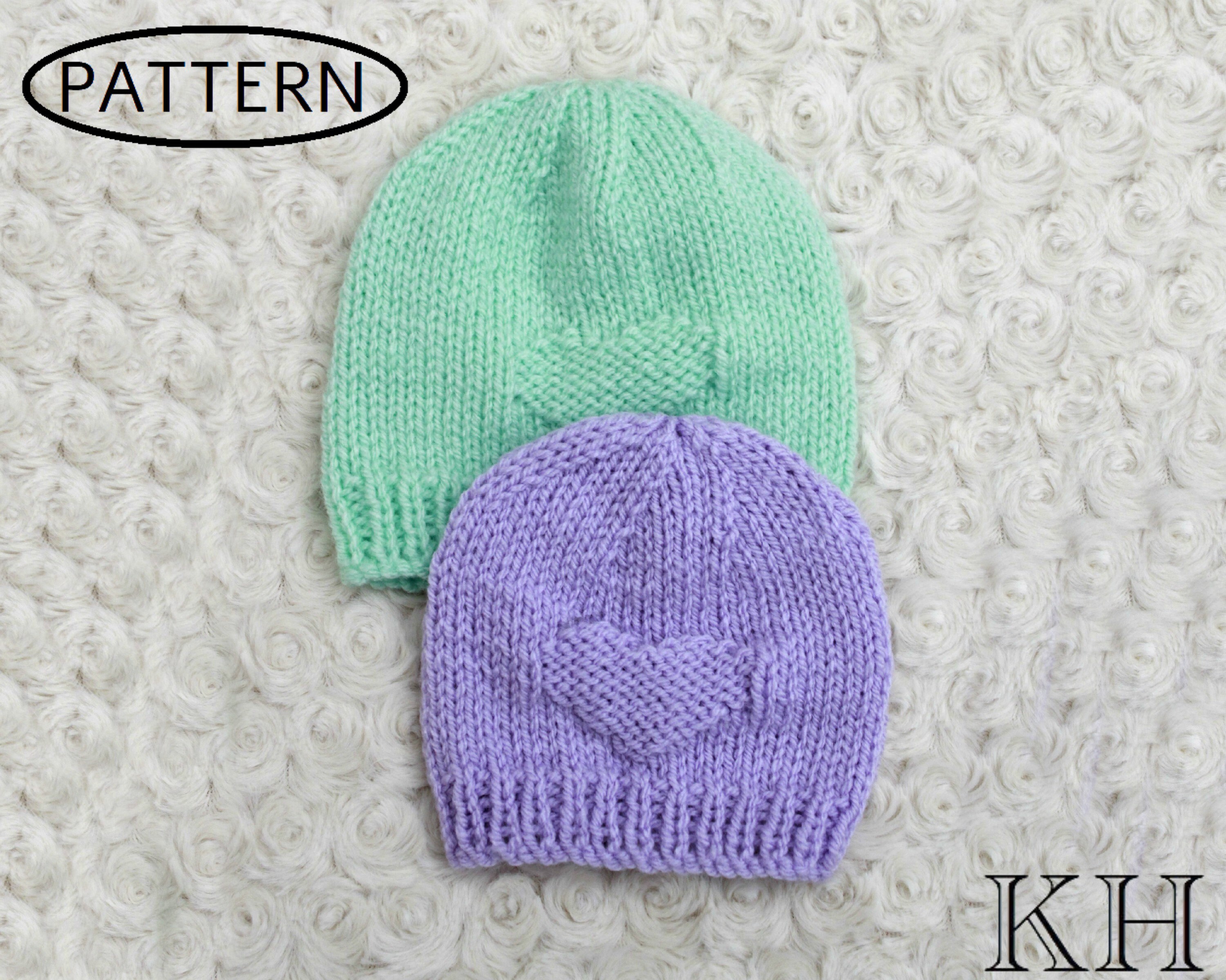 Knitting Pattern for Baby Hat - Preemie & Newborn Hat Pattern - Baby ...