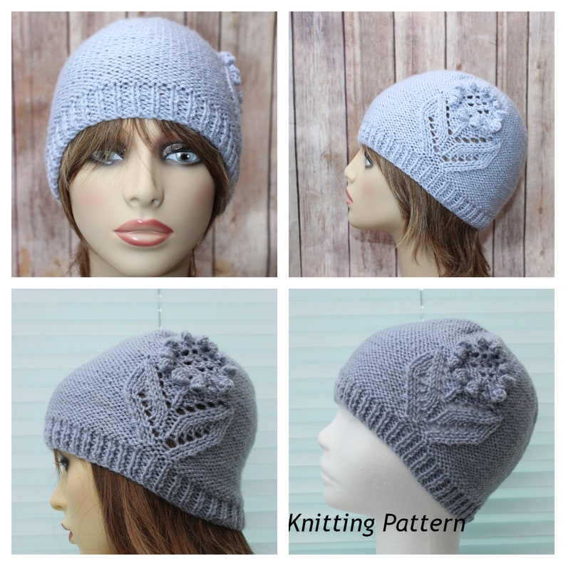 Knitting Pattern for Ladies Hat Womens Hat Knitting Pattern Knit Hat ...