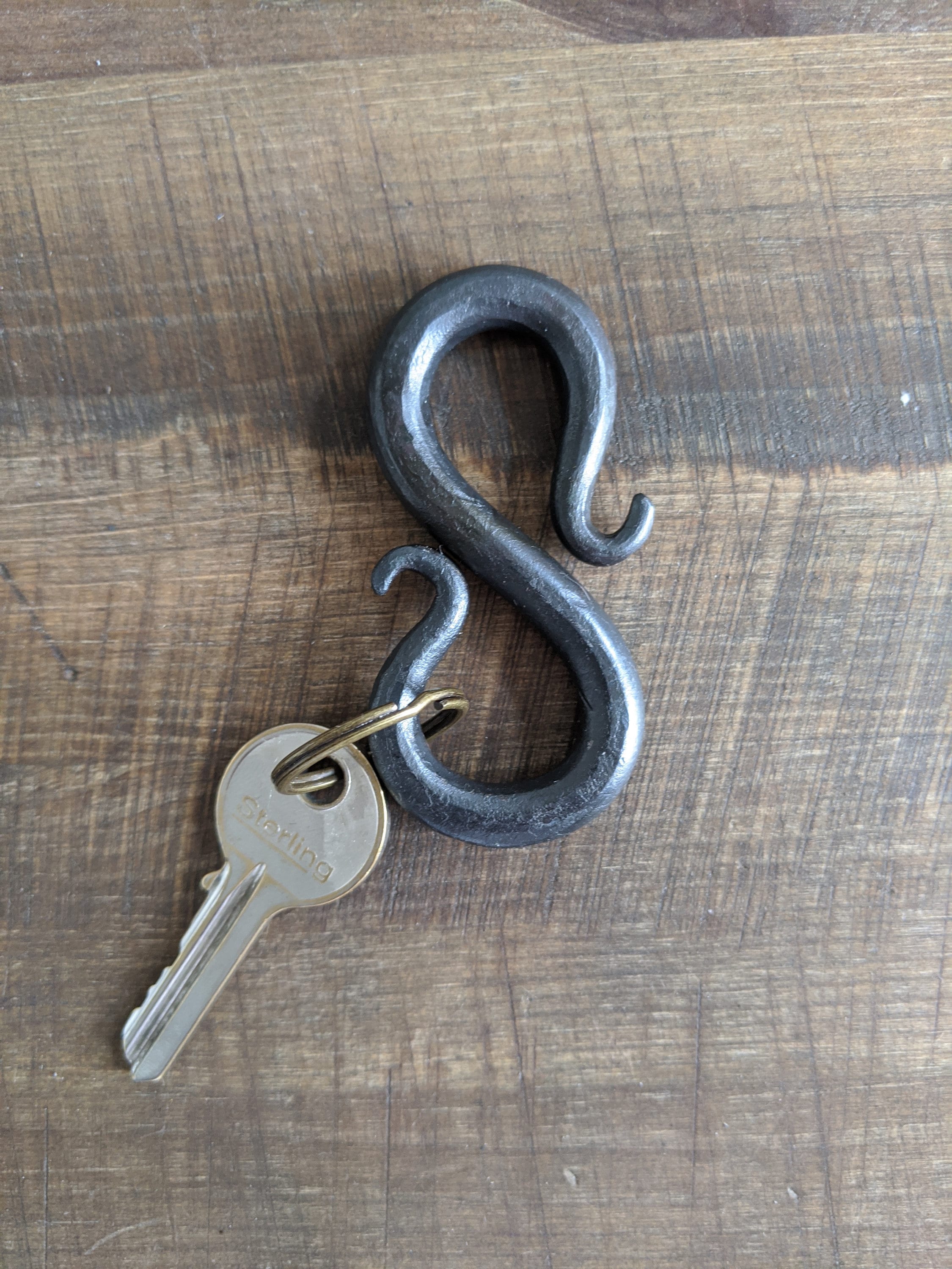 Hand Forged Iron Key Loop Keyring - Blacksmith Made - Etsy UK