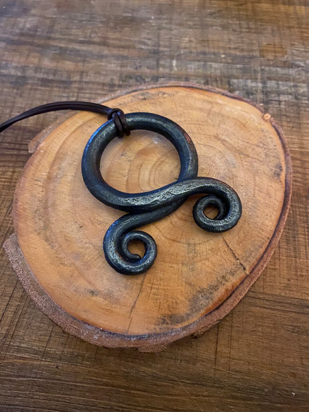 Hand Forged Iron Troll Cross Pendant Necklace - Blacksmith Made - Etsy