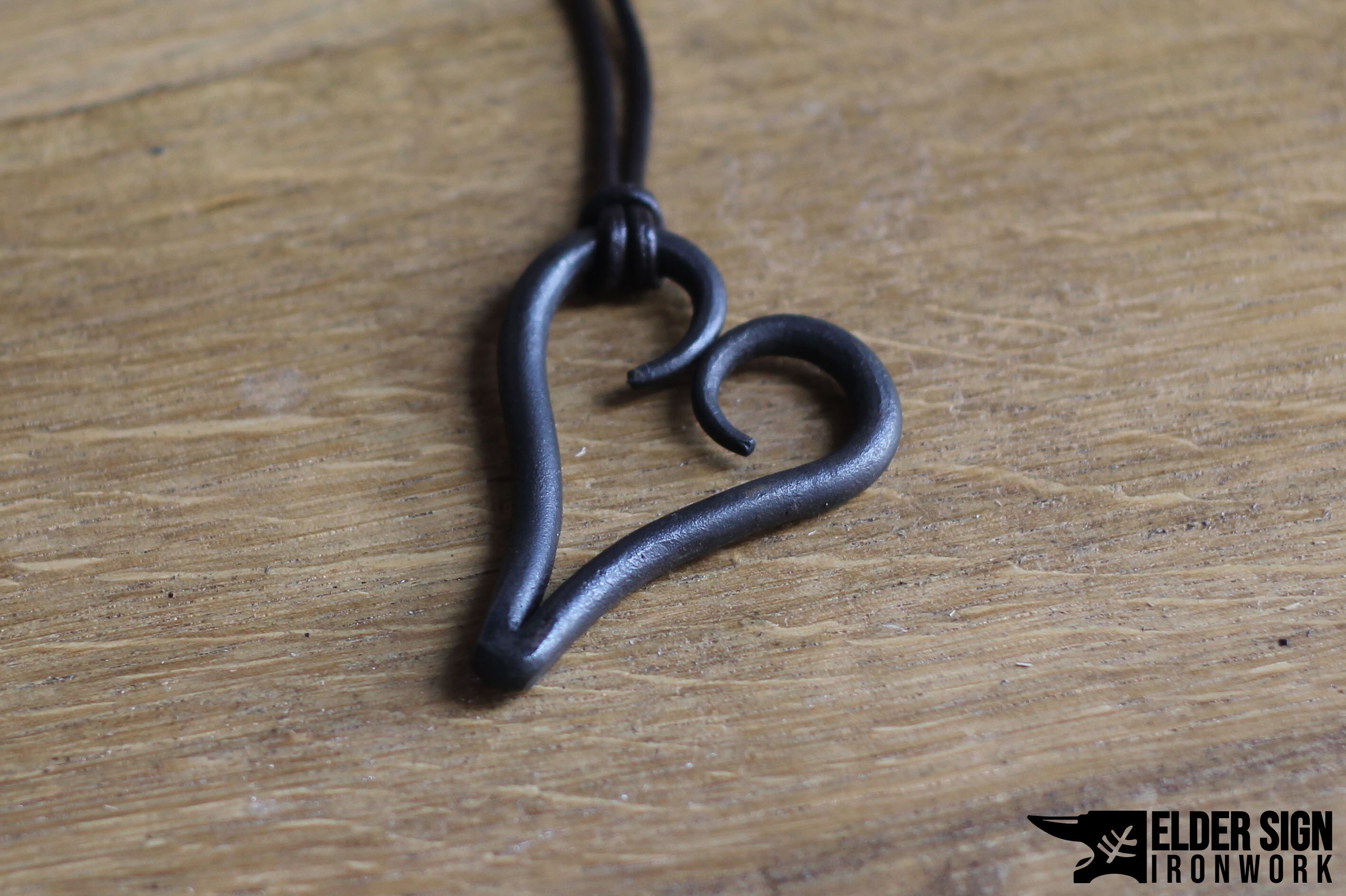 Hand Forged Iron Heart Pendant Necklace - Blacksmith Made - 6th ...