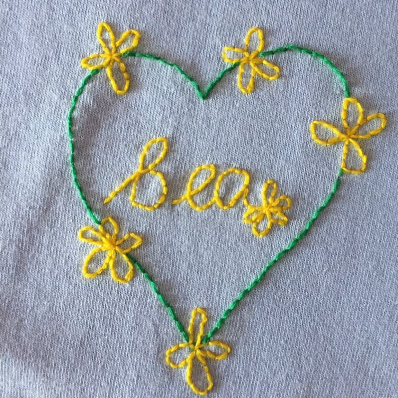 Personalised Hand Embroidered T-shirts - Etsy UK