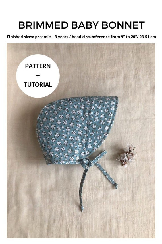 Brimmed Baby Bonnet Sewing Pattern & Tutorial Baby Sun Hat | Etsy