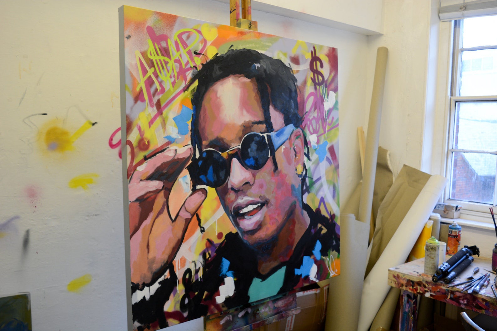 ASAP Rocky Original Painting 40 Art Hip Hop Rap | Etsy